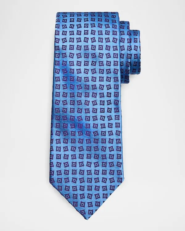 Charvet Geometric Square Silk Tie