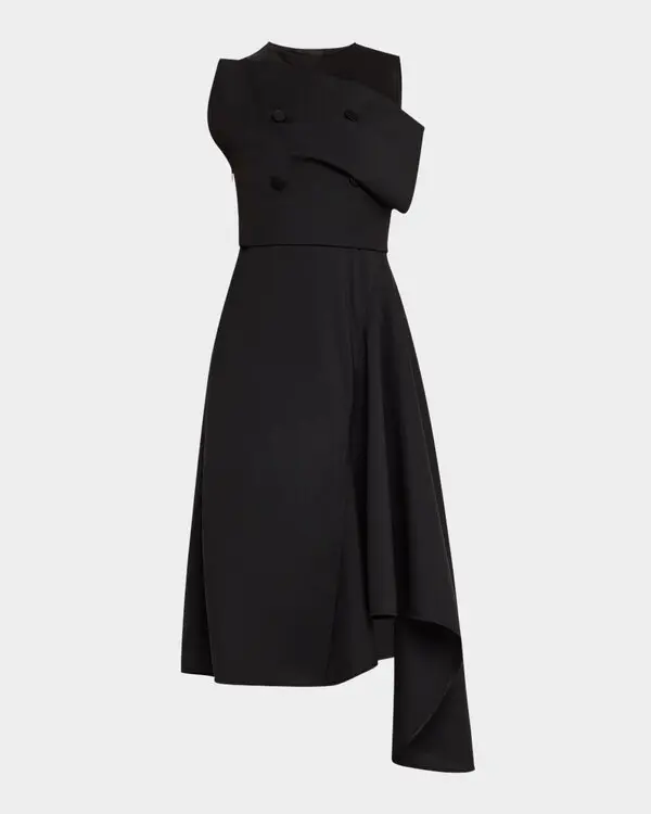 Givenchy 4-button Asymmetric Dress
