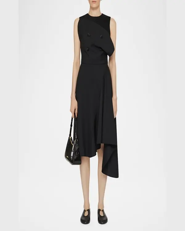 Givenchy 4-button Asymmetric Dress