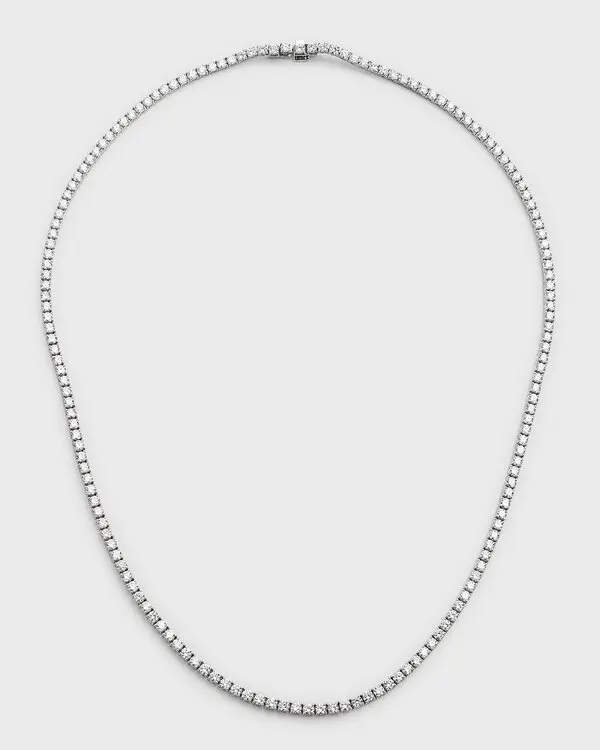Neiman Marcus 18k White Gold Diamond Tennis Necklace - Diamonds