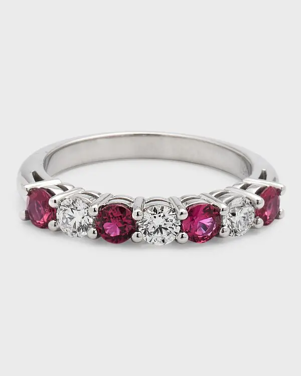 Neiman Marcus Platinum Ruby And Diamond Ring - Ruby & Diamond