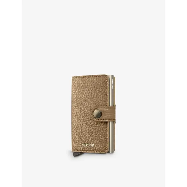 SECRID Pebble Brand-debossed Leather Wallet - Cappuccino