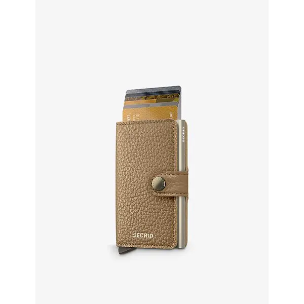 SECRID Pebble Brand-debossed Leather Wallet - Cappuccino