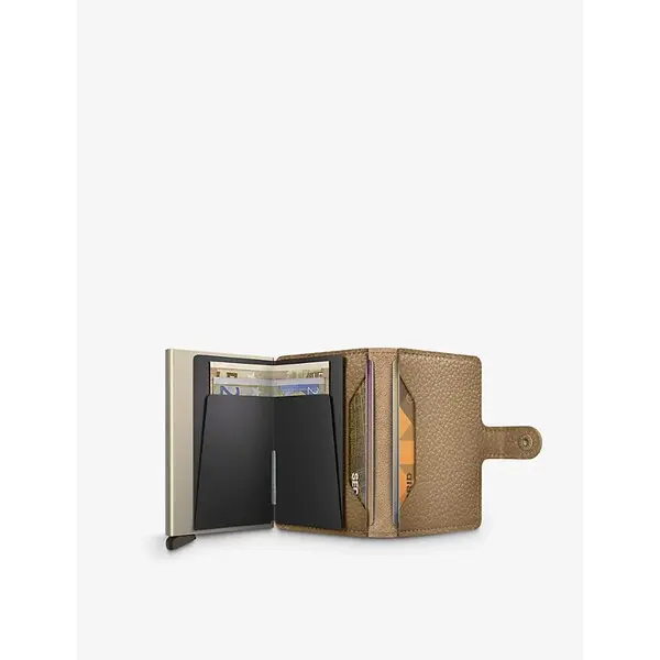 SECRID Pebble Brand-debossed Leather Wallet - Cappuccino