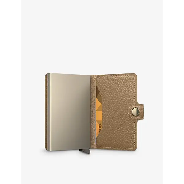SECRID Pebble Brand-debossed Leather Wallet - Cappuccino