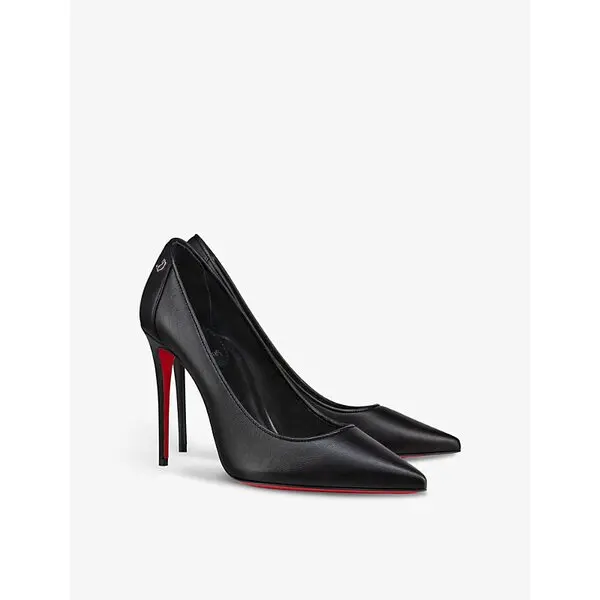 CHRISTIAN LOUBOUTIN Sporty Kate 100 Leather Heeled Pumps - Black