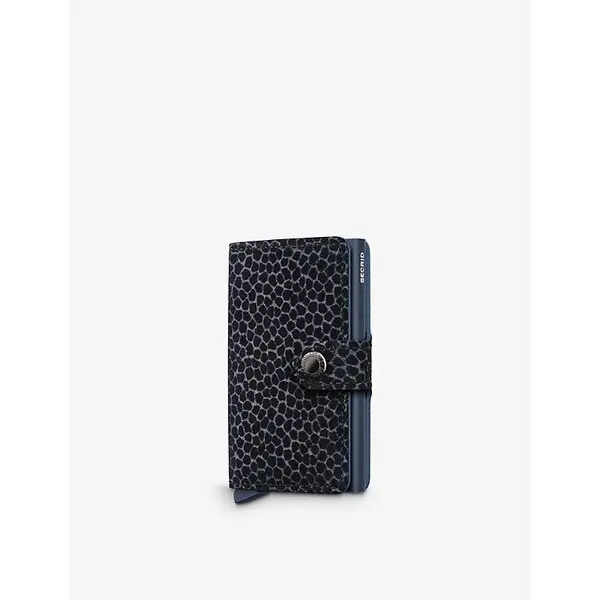 SECRID Giraffina Brand-debossed Leather Wallet - Blue