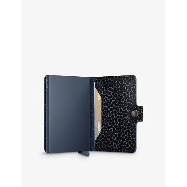 SECRID Giraffina Brand-debossed Leather Wallet - Blue