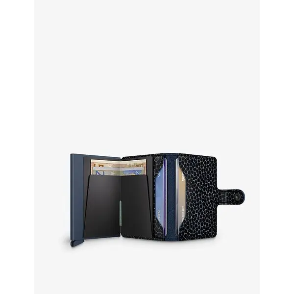 SECRID Giraffina Brand-debossed Leather Wallet - Blue