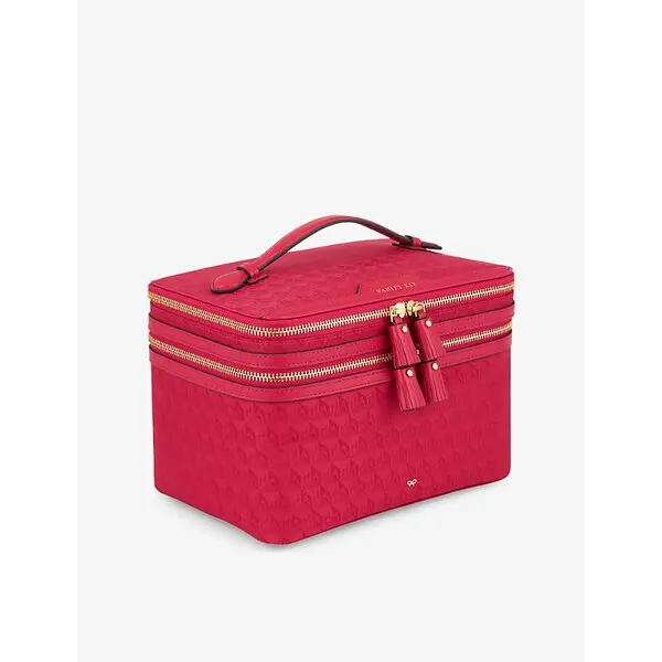ANYA HINDMARCH Logo-embossed Nylon Vanity Kit - Magenta