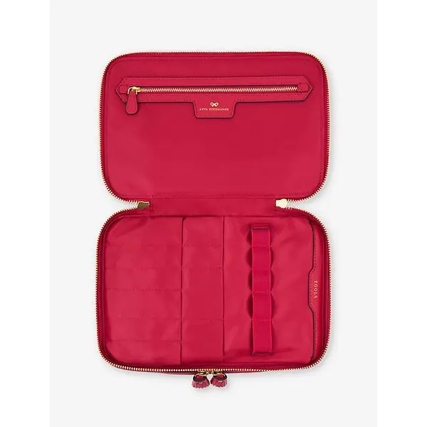 ANYA HINDMARCH Logo-embossed Nylon Vanity Kit - Magenta