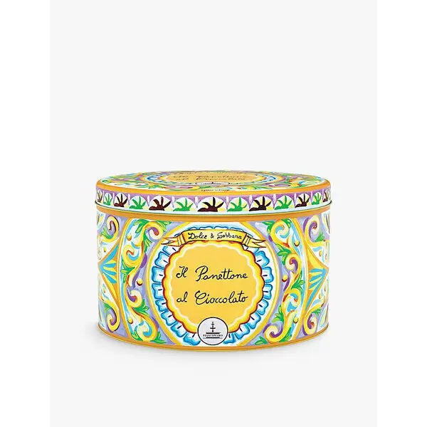 Dolce & Gabbana Panettone Ai Due Cioccolati With Dark And Milk Chocolate And Candied Citrus Tin 500g - One-color