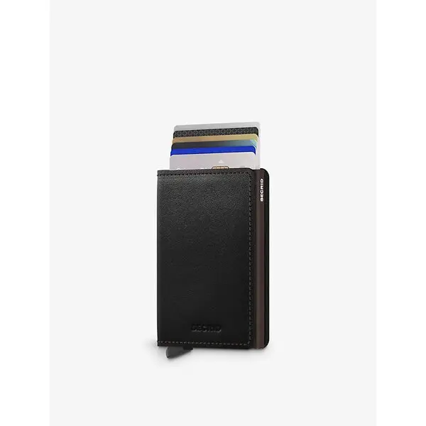 SECRID Slimwallet Original Leather Cardholder - Black-brown