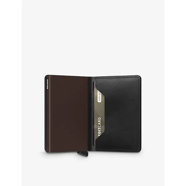 SECRID Slimwallet Original Leather Cardholder - Black-brown