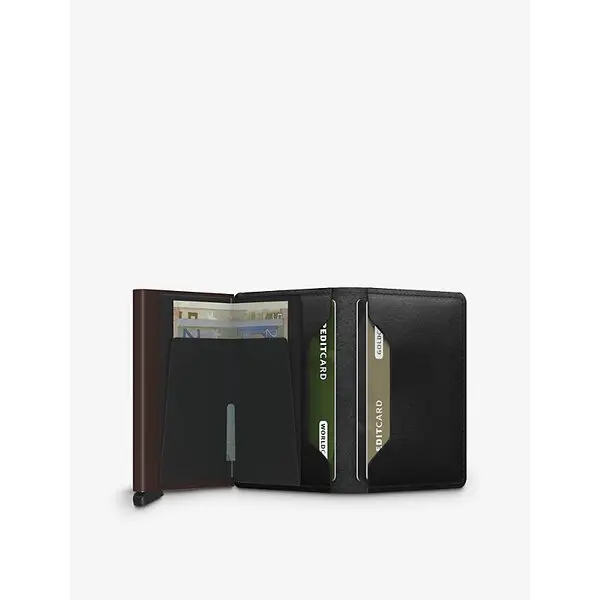 SECRID Slimwallet Original Leather Cardholder - Black-brown