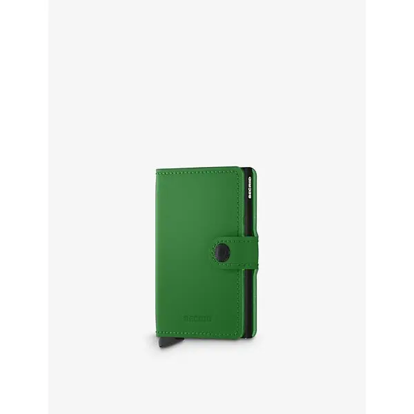 SECRID Matte Brand-debossed Leather Wallet - Bright Green