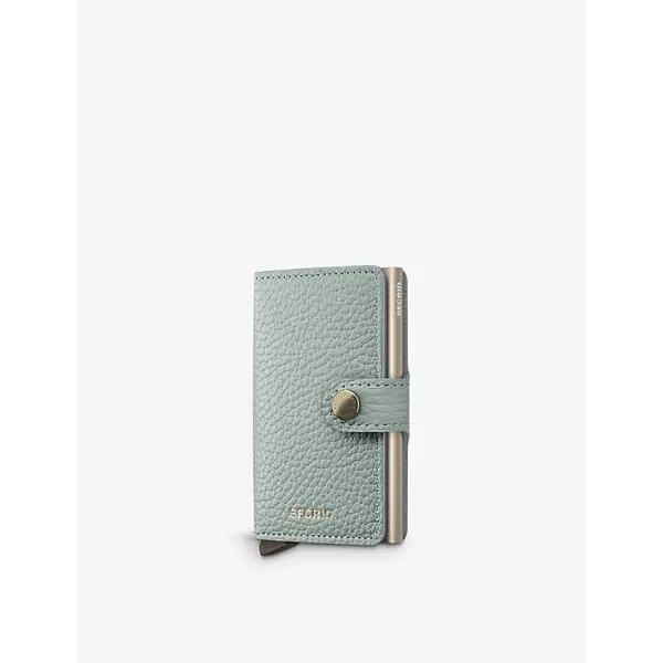 SECRID Pebble Brand-debossed Leather Wallet - Sea Green