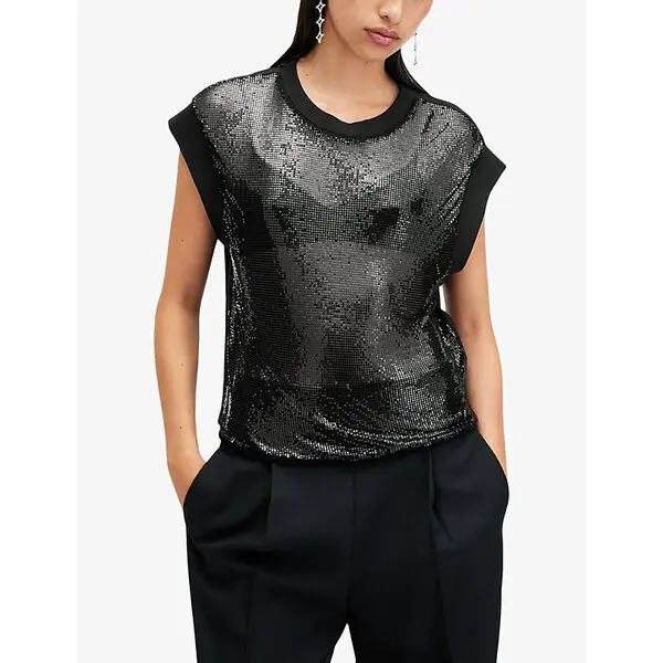ALLSAINTS Shane Chain Mail Top