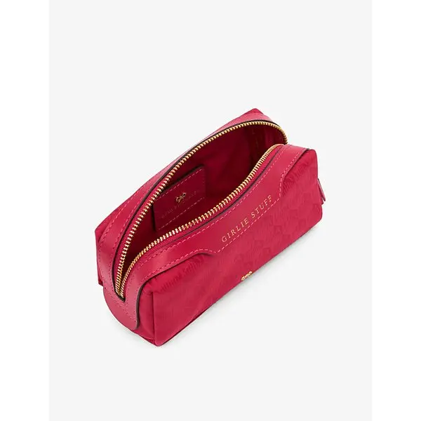 ANYA HINDMARCH Logo-jacquard Nylon Pouch - Magenta