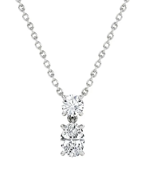 VRAI Signature Duo Drop Necklace .75ctw - K White Gold