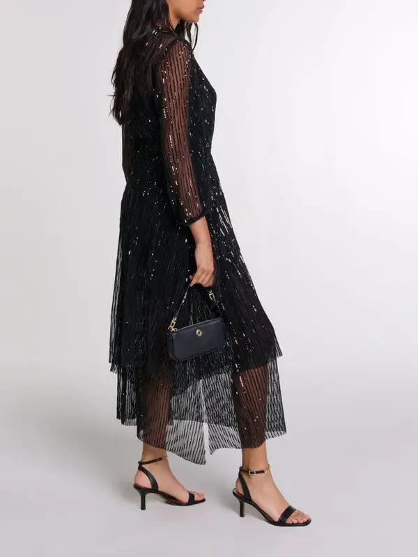Maje Sequin Maxi Dress