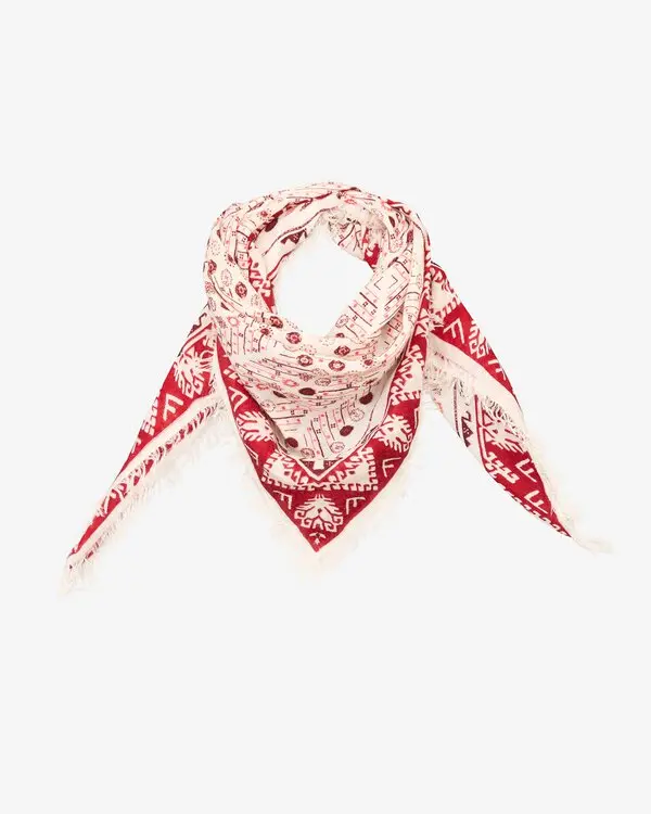 Isabel Marant Alecia Scarf - Red/ecru