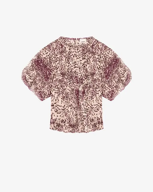 Isabel Marant Karlita Top - Purple/ecru