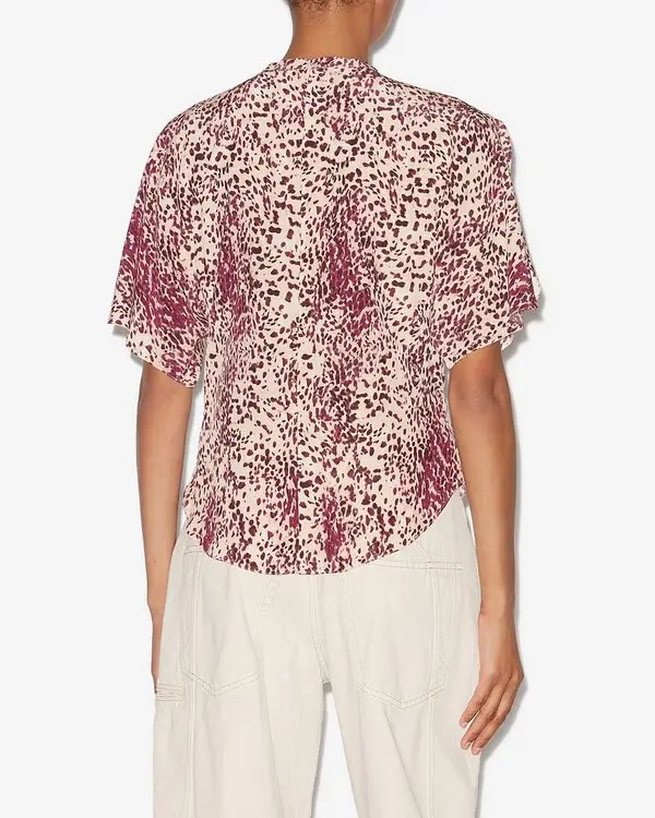 Isabel Marant Karlita Top - Purple/ecru