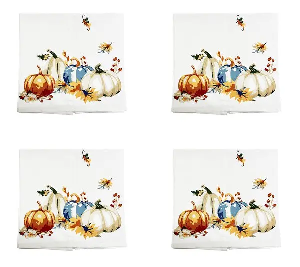 TEMP-TATIONS As Is Thanks & Giving Set/4 20' X20' Napkin - One-color