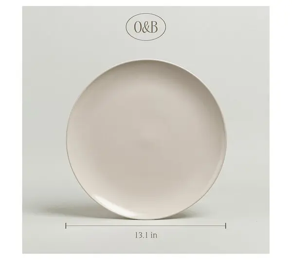 OVERANDBACK Over&back Coupe Semi-matte Stoneware 13' Round Erving Platter