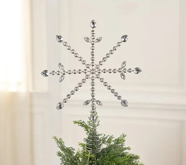 SANDRA LEE Oversized Crystal Snowflake Tree Topper