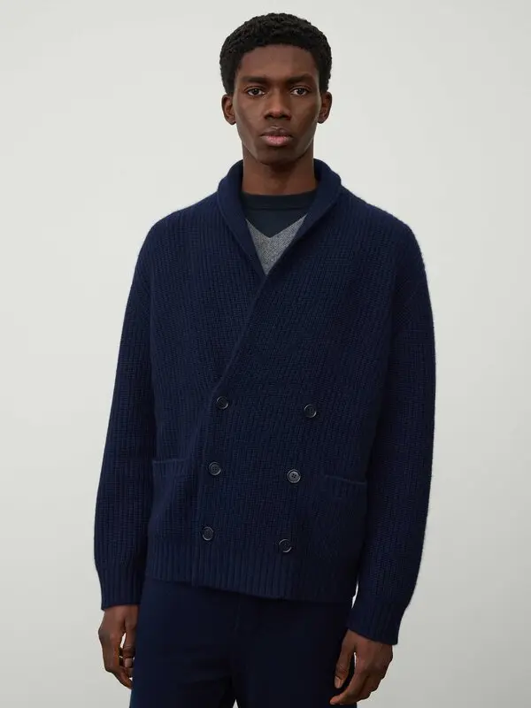 LISA YANG Lyle Cardigan Jacket - Navy