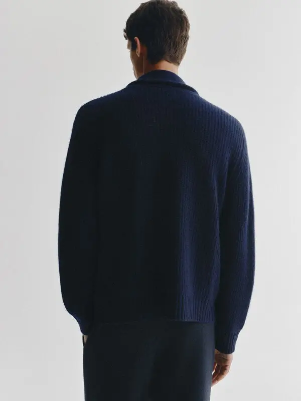 LISA YANG Lyle Cardigan Jacket - Navy
