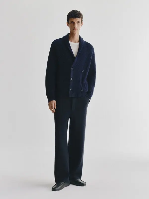 LISA YANG Lyle Cardigan Jacket - Navy