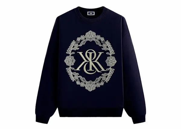 Kith Floral Lace Nelson Crewneck Sweatshirt - Abyss