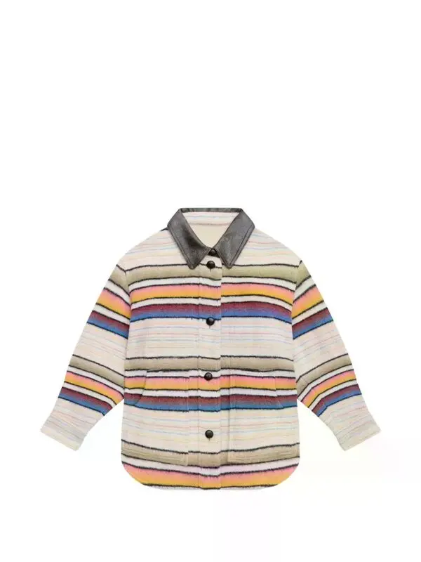 MARANT ETOILE Dayvi Striped Coat - Neutrals