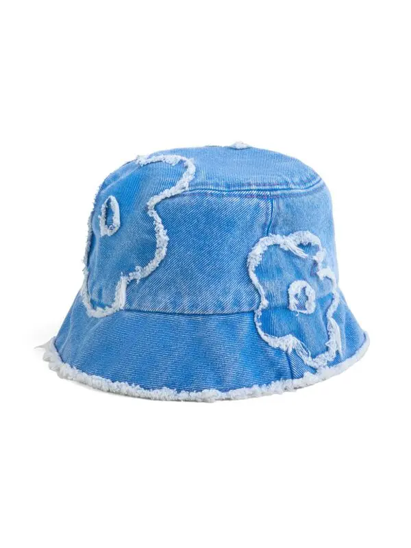 Marni Floral-appliqué Denim Bucket Hat