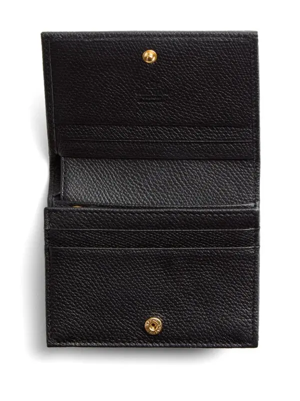 Valentino Garavani Vlogo Signature Grainy Calfskin Wallet - Black
