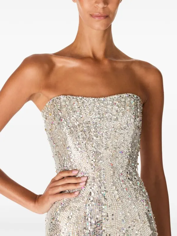 Jenny Packham Sarai Maxi Dress - Silver