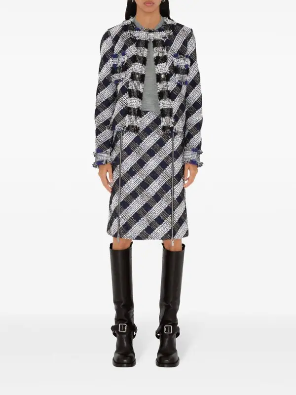 Burberry Check Tweed Mini Skirt