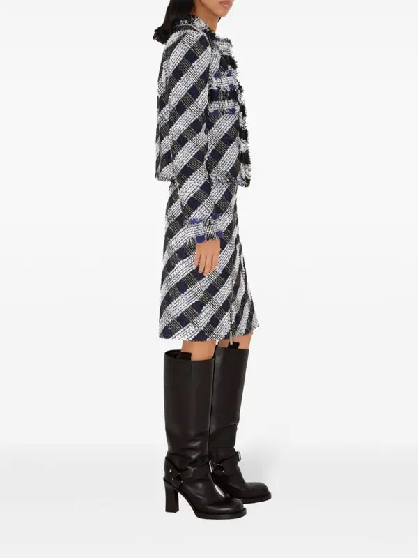 Burberry Check Tweed Mini Skirt