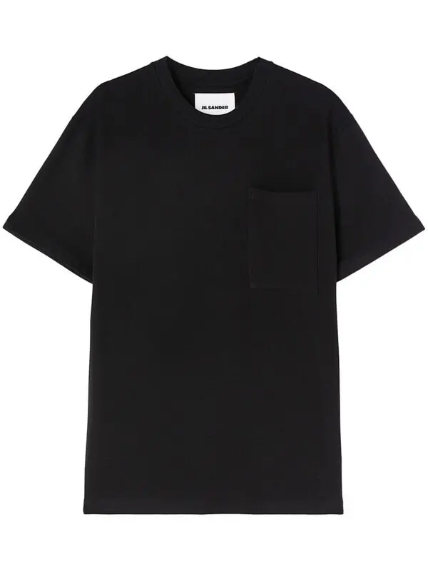 JIL SANDER Crew-neck Cotton T-shirt - Black