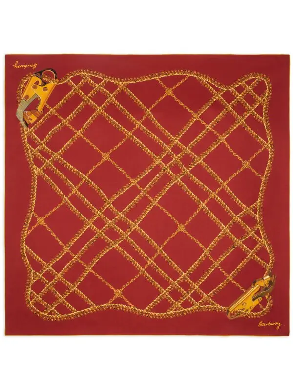 Burberry Chain Check Silk Scarf