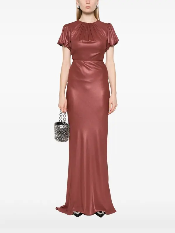 PARLOR Open-back Maxi Dress - Brown