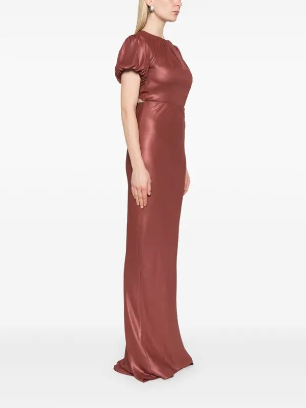 PARLOR Open-back Maxi Dress - Brown