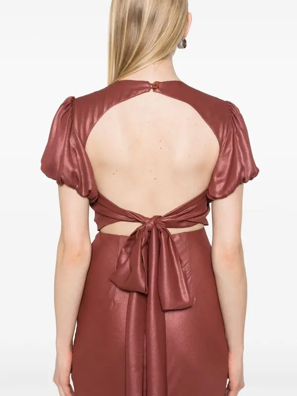 PARLOR Open-back Maxi Dress - Brown