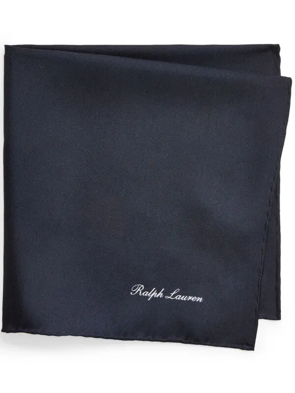 Ralph Lauren Purple Label Silk Pocket Square - Blue