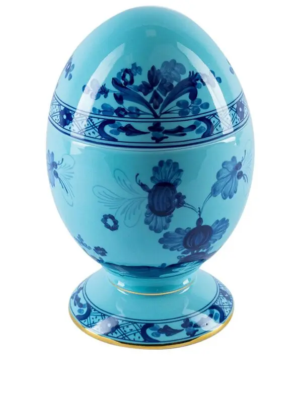 GINORI 1735 Oriente Italiano Iris Egg Bowl - Blue
