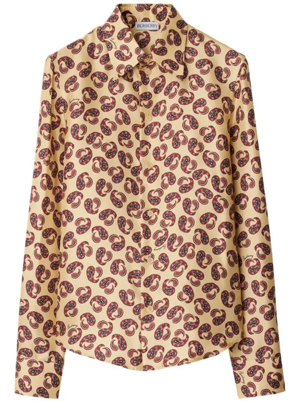 Burberry Paisley-print Silk Shirt