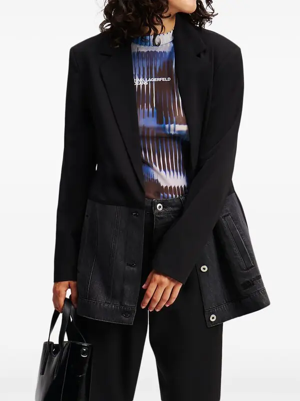 Karl Lagerfeld Mixed-material Blazer